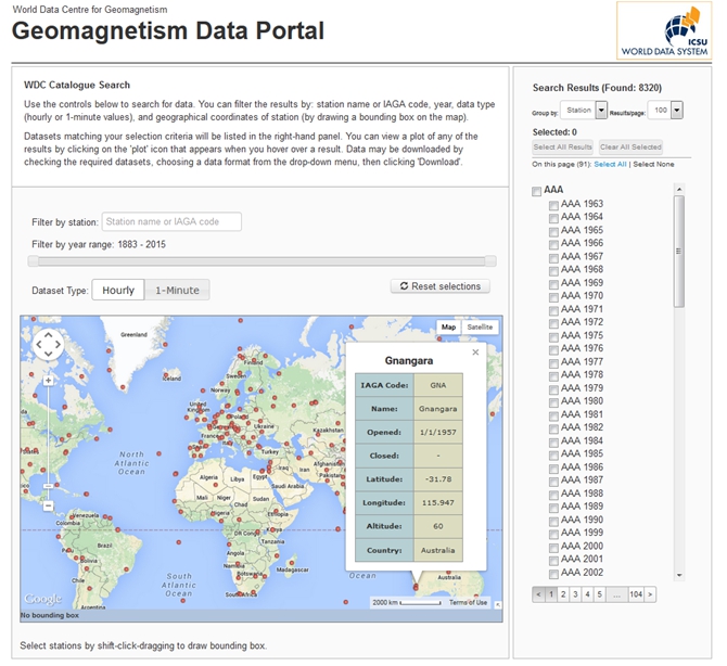 World Data Centre for Geomagnetism, Edinburgh | Node of the World Data System | Geomagnetic data ...